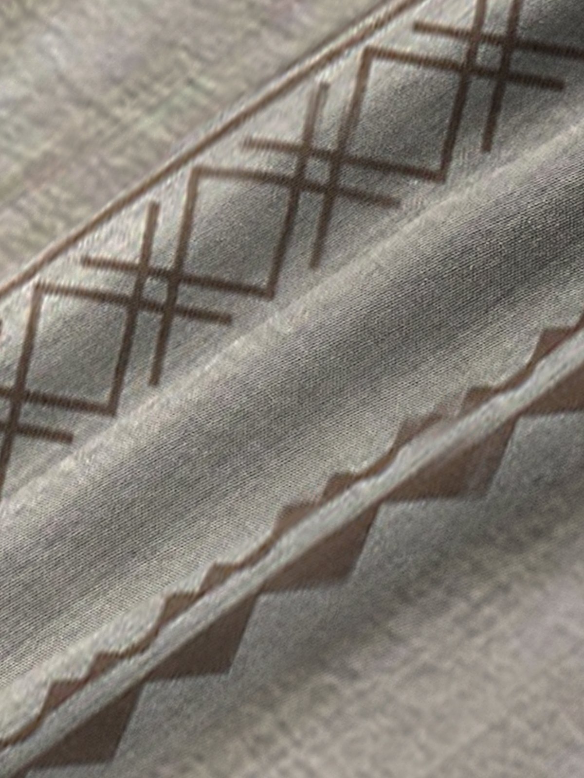 Royaura® Retro Geometric Printed Men's Button Pocket Pocket Shirt | royaura