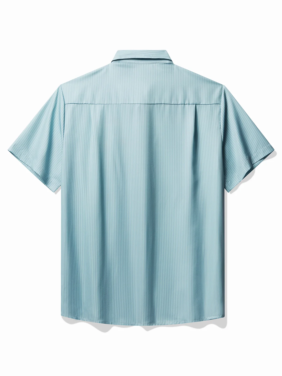 Royaura Retro Geometric Print Men's Button Pocket Short Sleeve Shirt ...