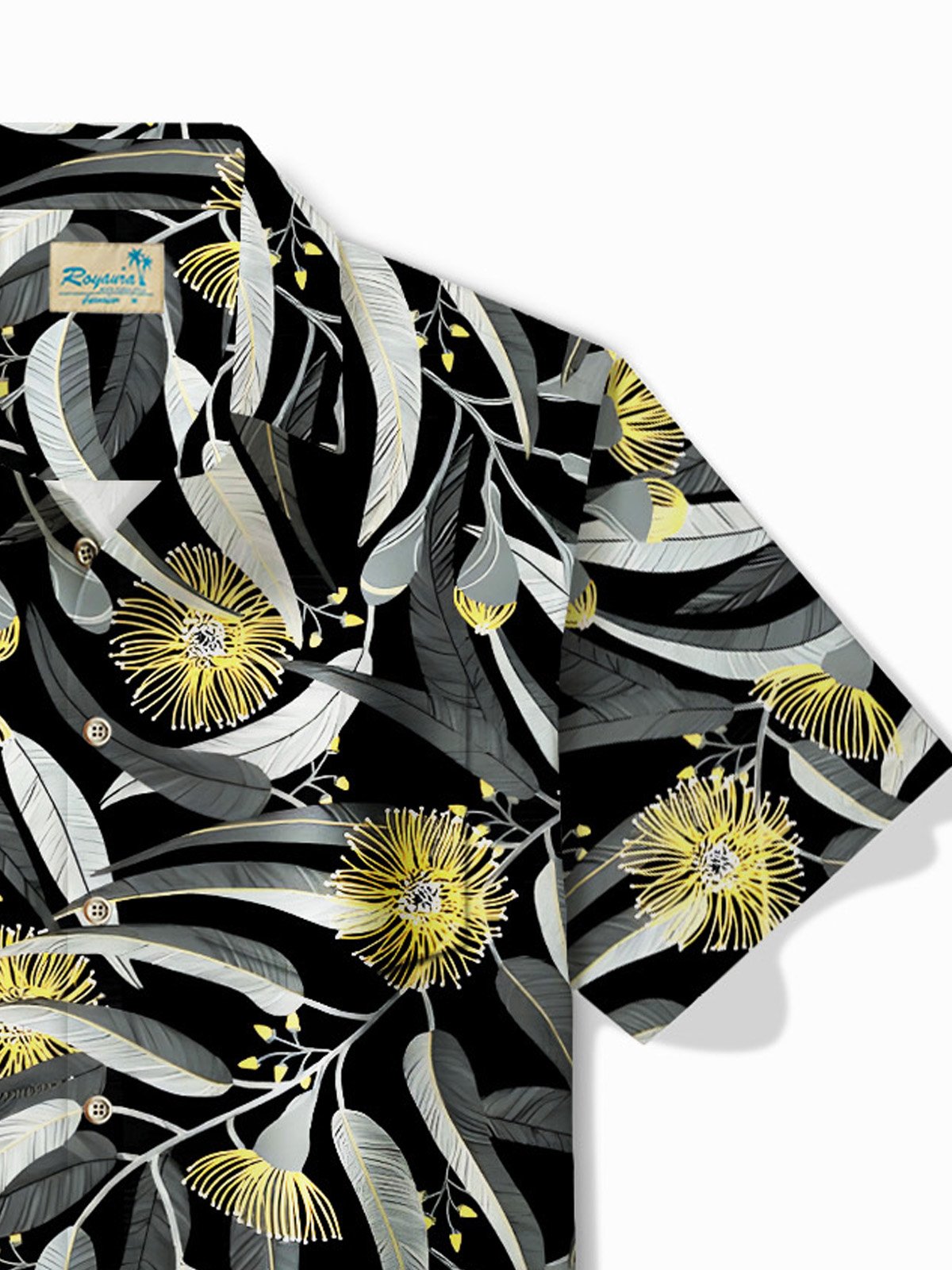 Royaura® Hawaiian Plant OHI A lehua Print Men's Button Pocket Short ...