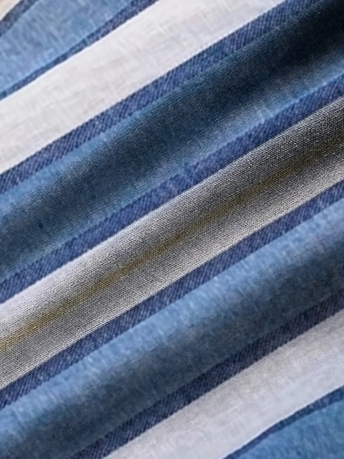 Royaura® Men's Basic Coastal Vertical Stripe Blue & White Striped Linen ...
