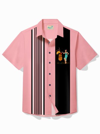 Royaura® x 50s Vintage Dame Vintage Bowling Cocktail Girls Print Chest ...