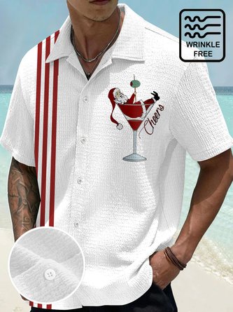 Royaura® Christmas Santa 3D Digital Print Men's Button Pocket Short ...
